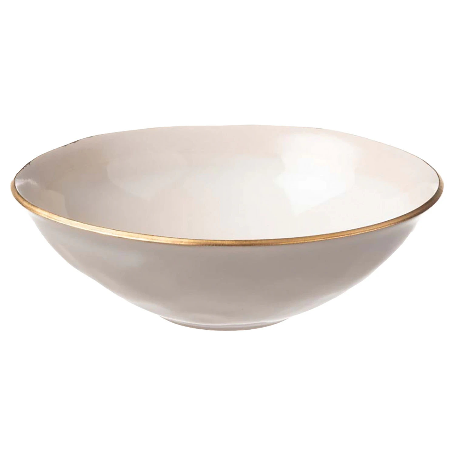Nosse Ceramics Edge Kulho Ivory Gold, 25 cm | RoyalDesign.fi